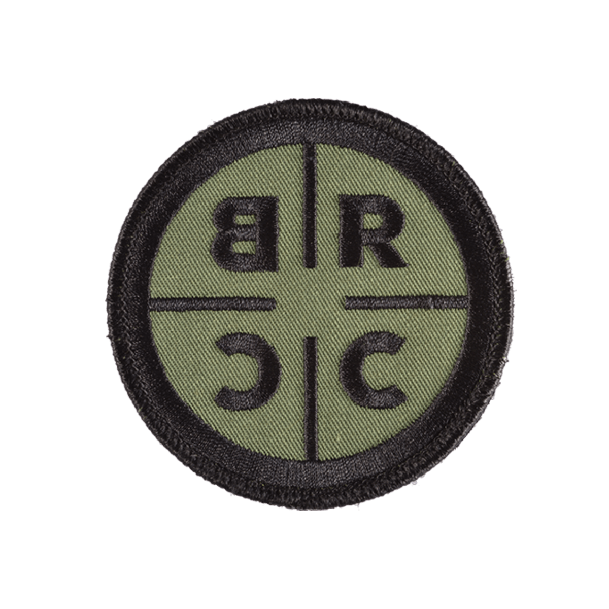 Reticle Embroidered Patch - Black on Green